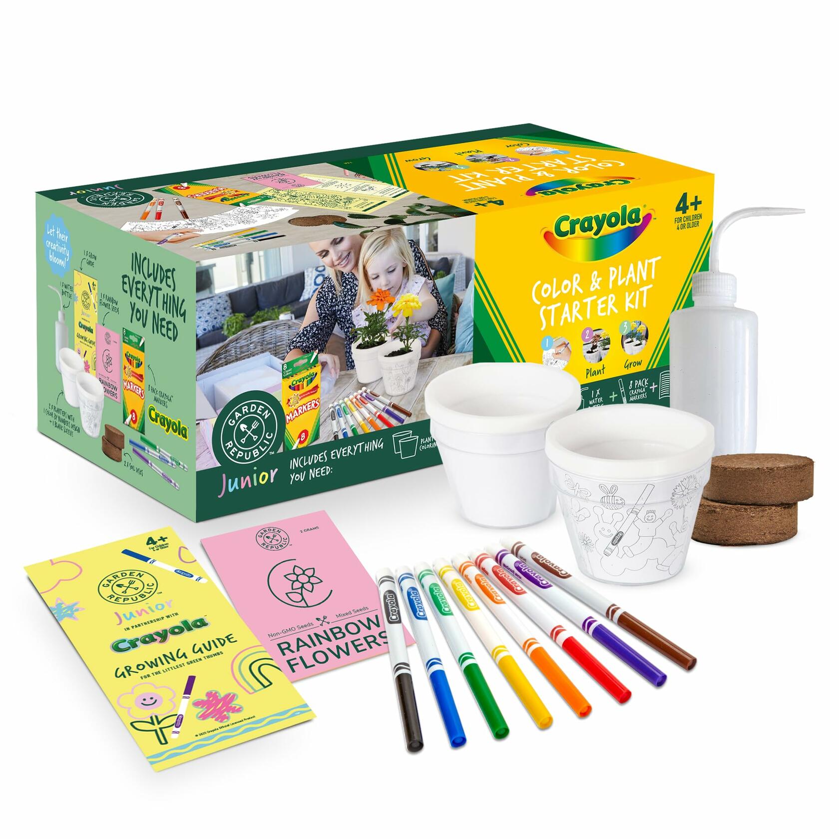 Garden Republic Jr Color and Plant Starter Grow Kit for Kids – Deal US